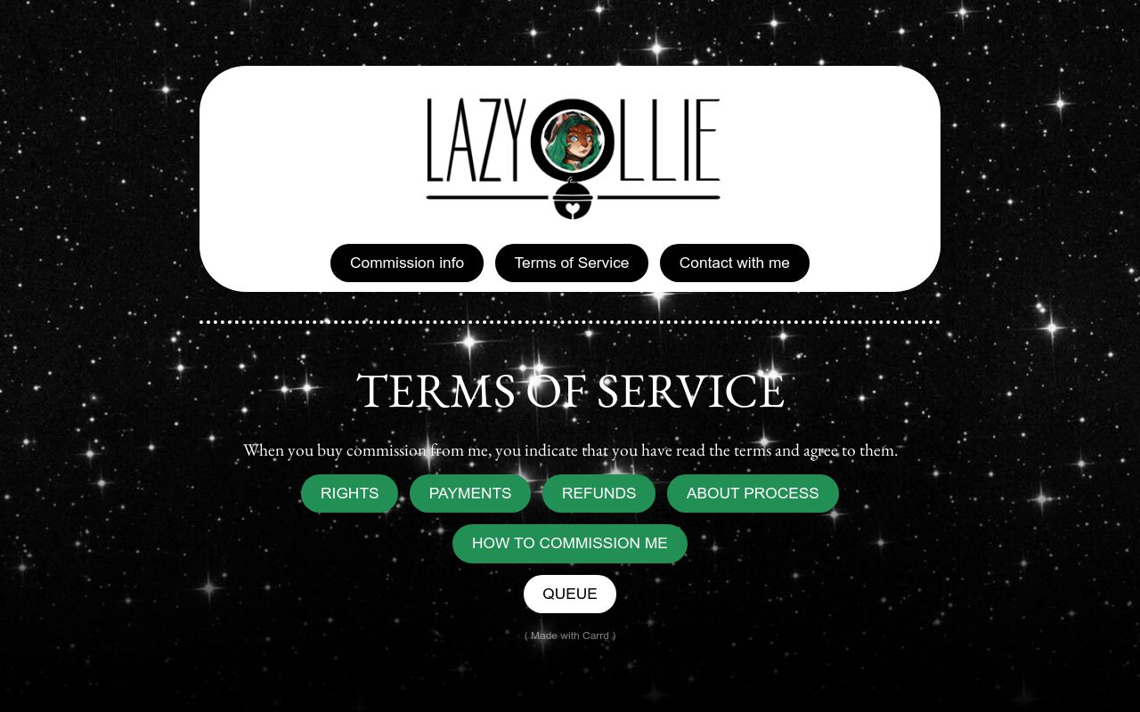 LazyOllie - Terms of Service
